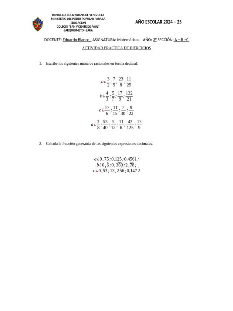 Ejercicios Propuestos | PDF