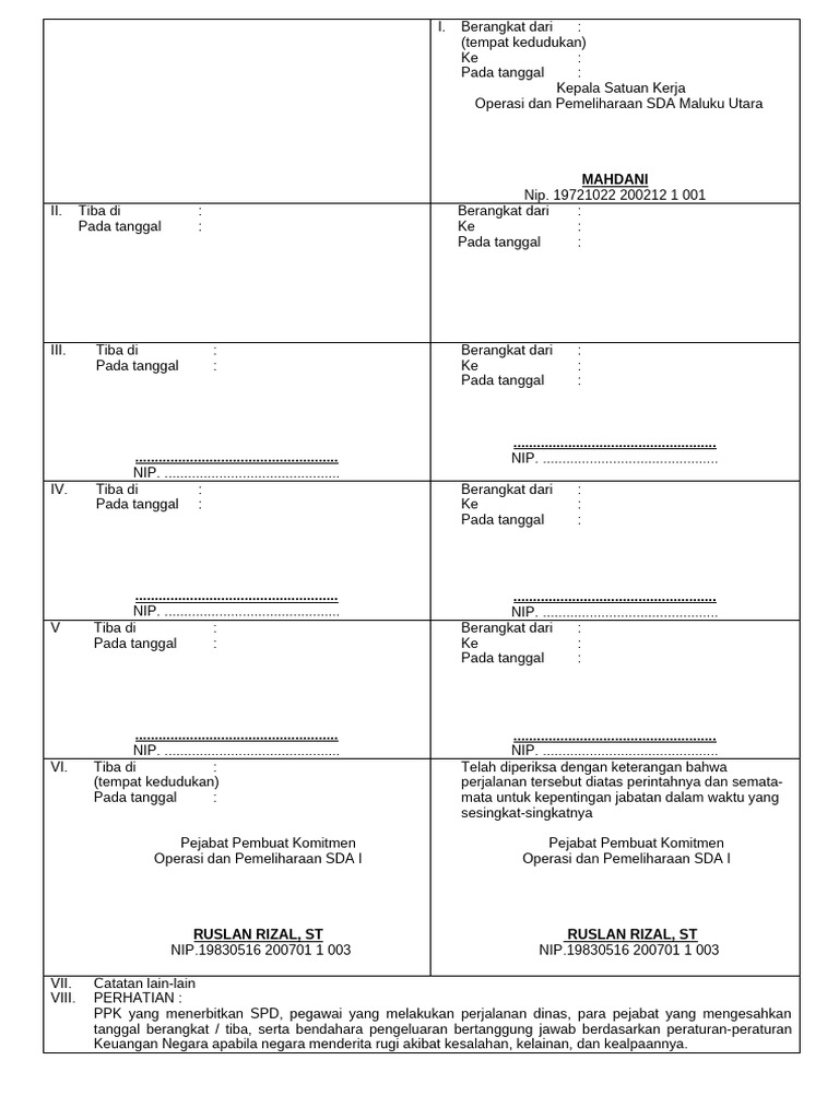 BLANKO SPPD Kosong Print | PDF