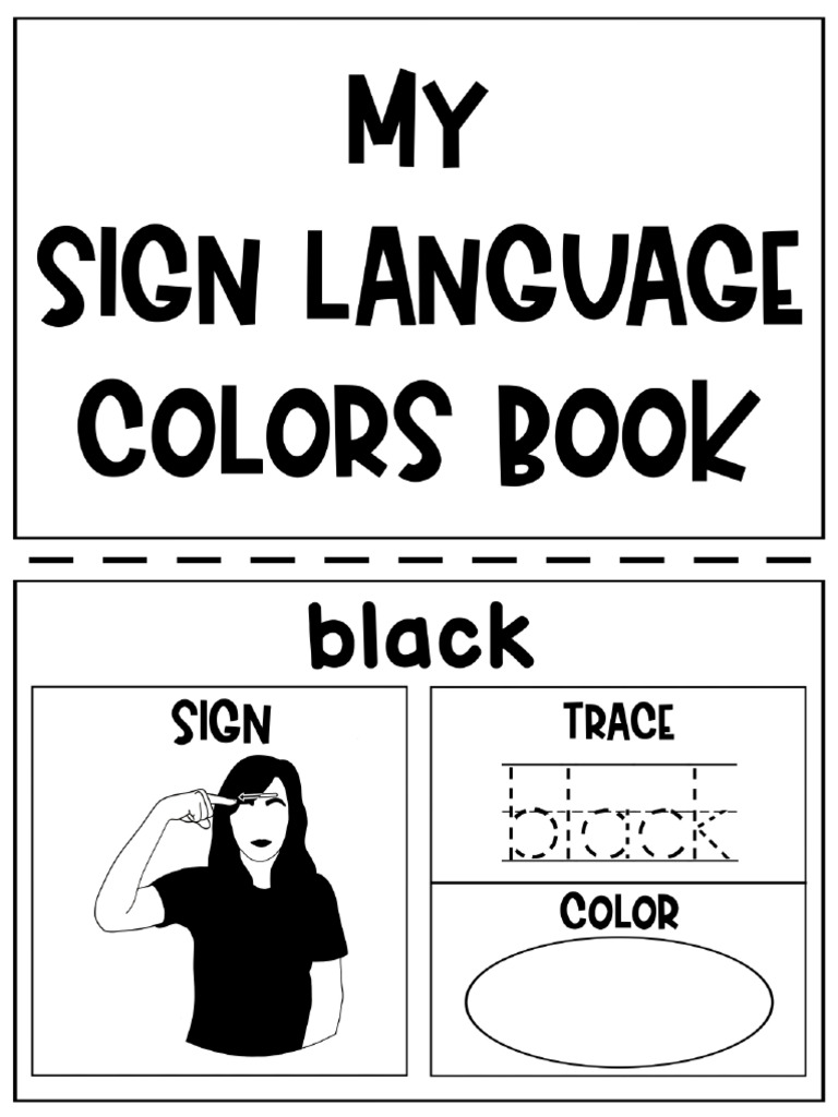 Sign Language Colors Books | PDF