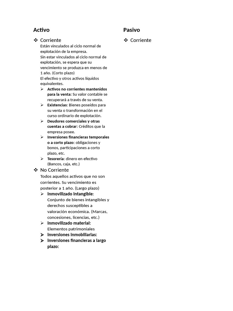Activos y Pasivos | PDF