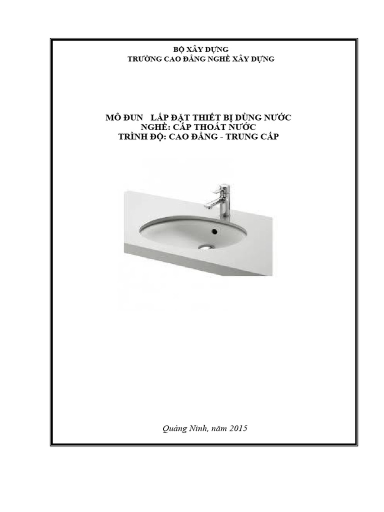 Giao Trinh Lap Dat Thiet Bi Dung Nuoc (Nghe - Cap Thoat Nuoc) | PDF