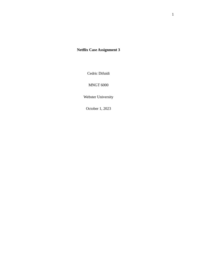 Netflix Case Assignment 3 | PDF | Netflix | Subscription Business Model