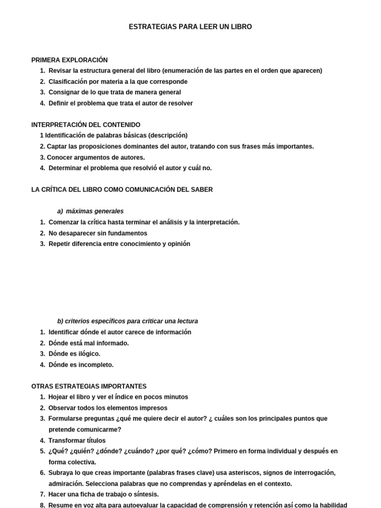 Estrategias Pa Leer Libro | PDF