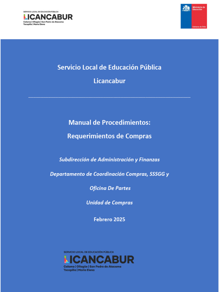 Manual Procedimientos de Compras | PDF | Factura | Planificación