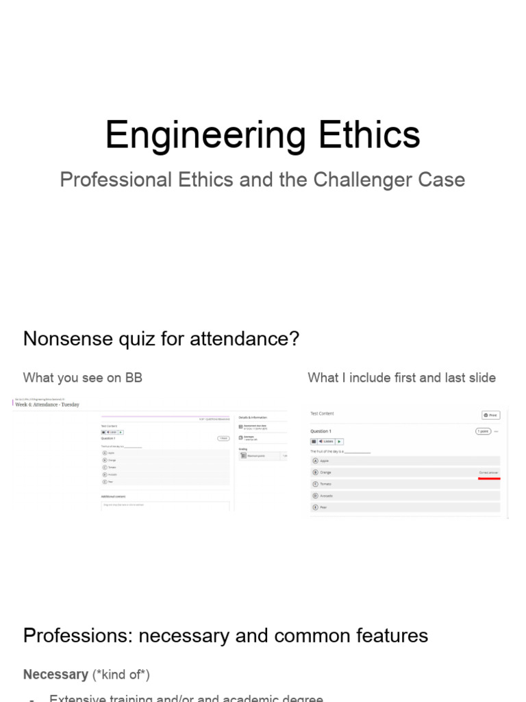 Engineering Ethics - What Are Professions and Challenger - Tagged | PDF ...