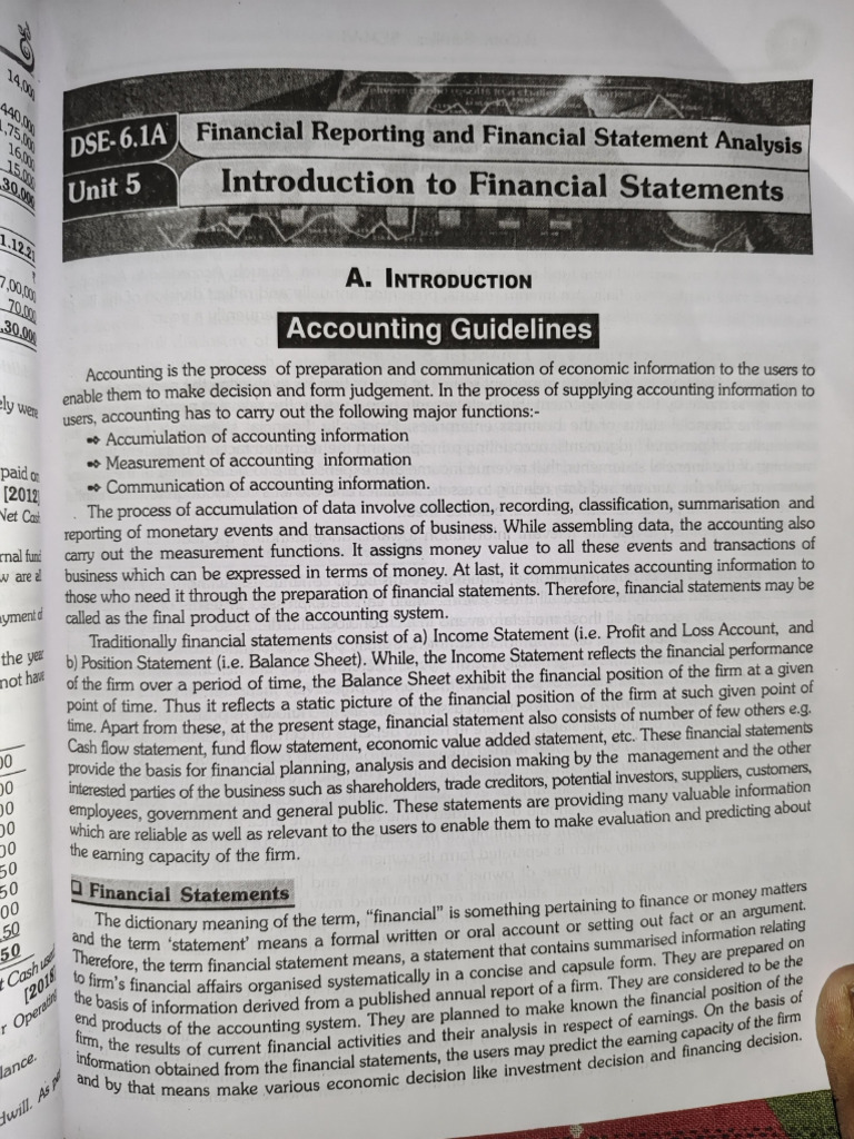 Introduction To Financial Statements | PDF | Income Statement | Expense
