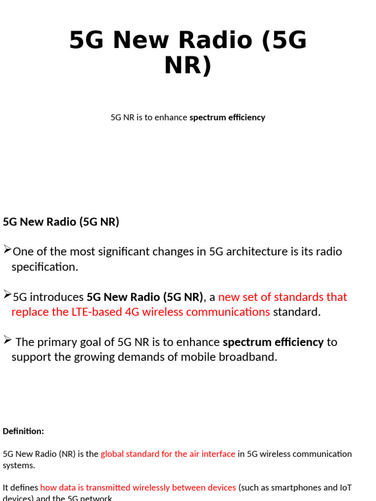 Understanding 5G New Radio (NR) Standards | PDF | Cloud Computing | 4 G
