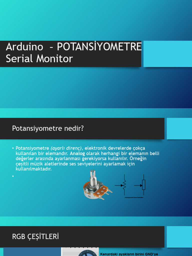 Arduino - Potansiyometre | PDF