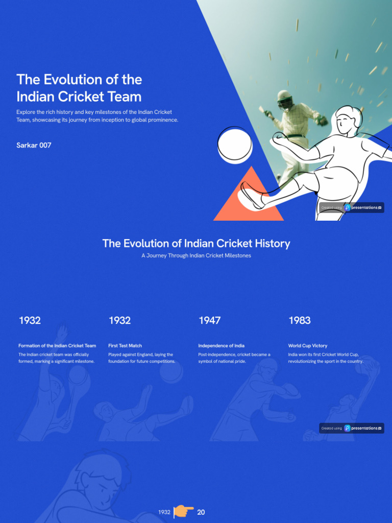 The Evolution of The Indian Cricket Team - A Historical Overview | PDF