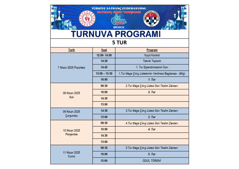 TURNUVA-PROGRAMI_5TUR | PDF