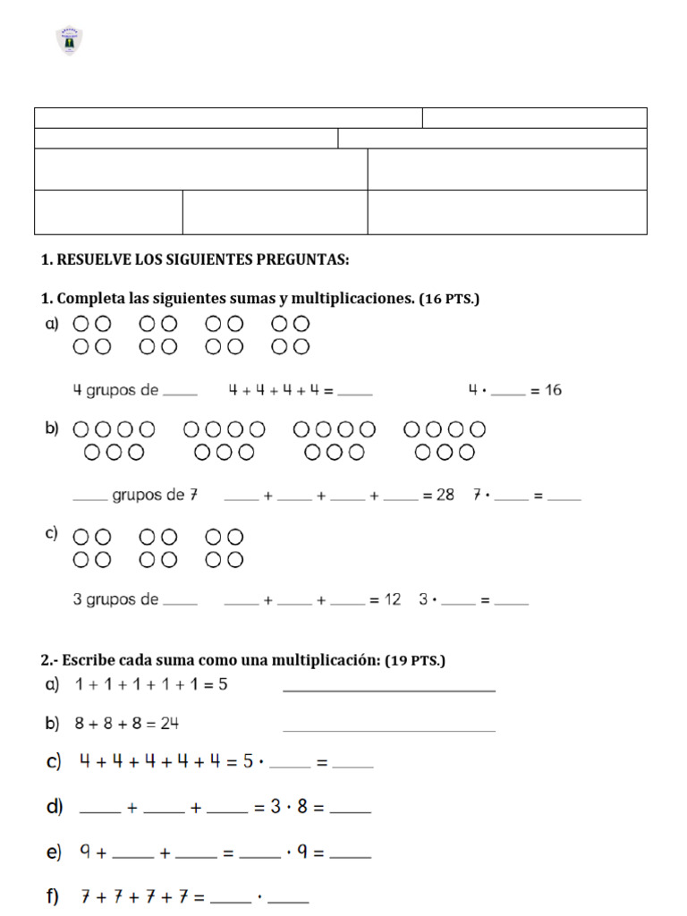 Guia Evaluada Matematica Tercero B | PDF