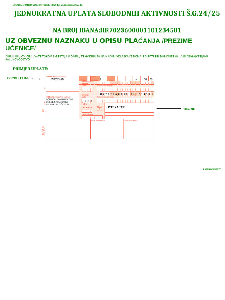 Hub 3 Obavijest o Placanju S.a.2024 | PDF