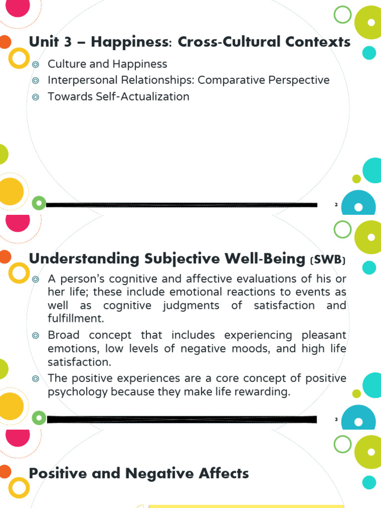 The Art of Being Happy - SS - Unit 3 | PDF | Happiness | Affect ...