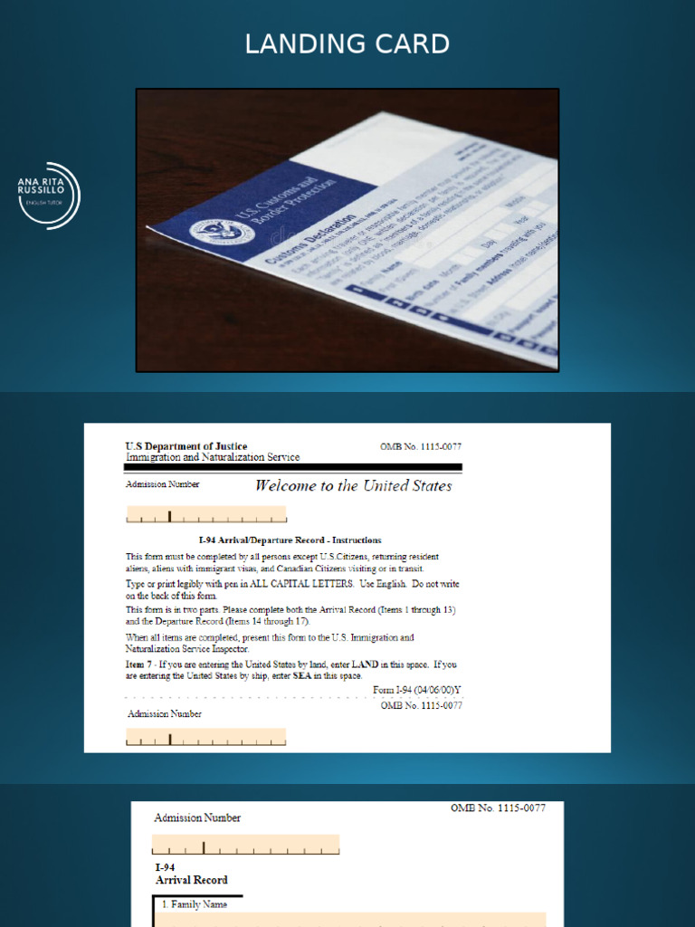 Essential Landing Card Information Guide | PDF