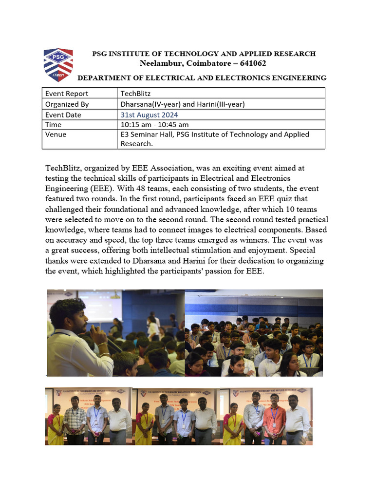 Techblitz Report Final | PDF