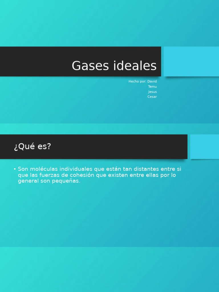 Gases Ideales | PDF