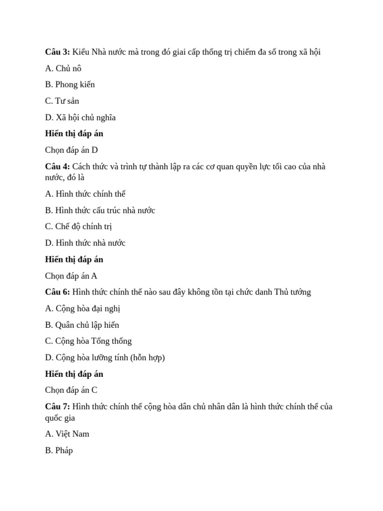 NH NG Câu Sai C A PLDC | PDF