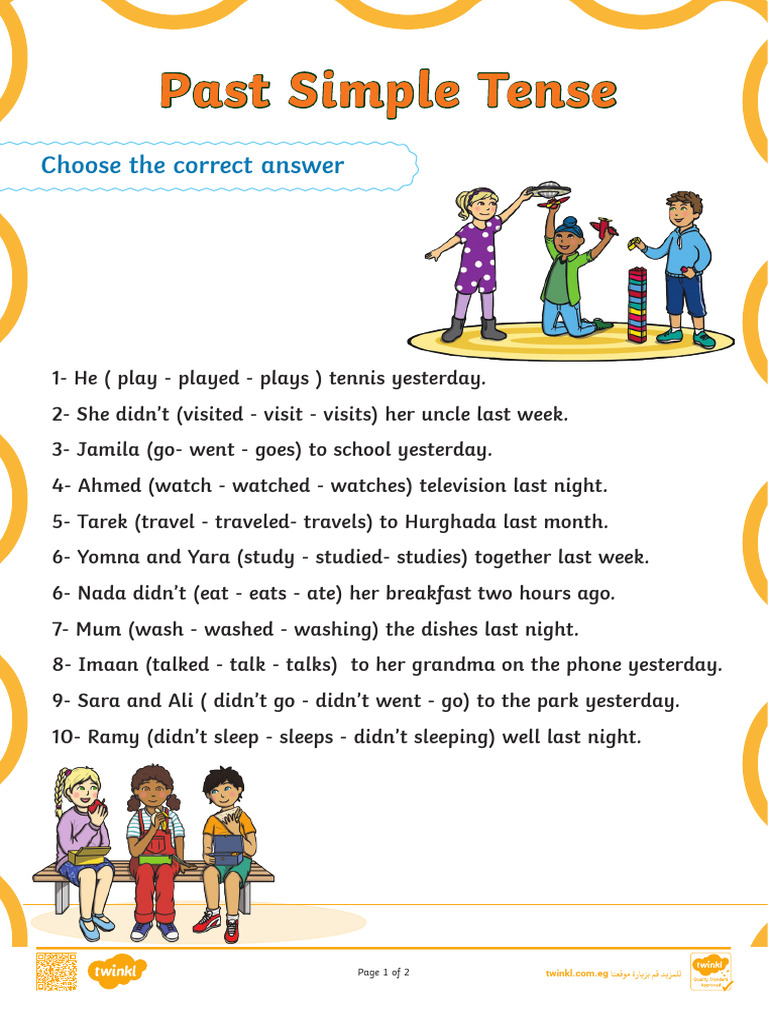 Past Simple Tense Exercises | PDF