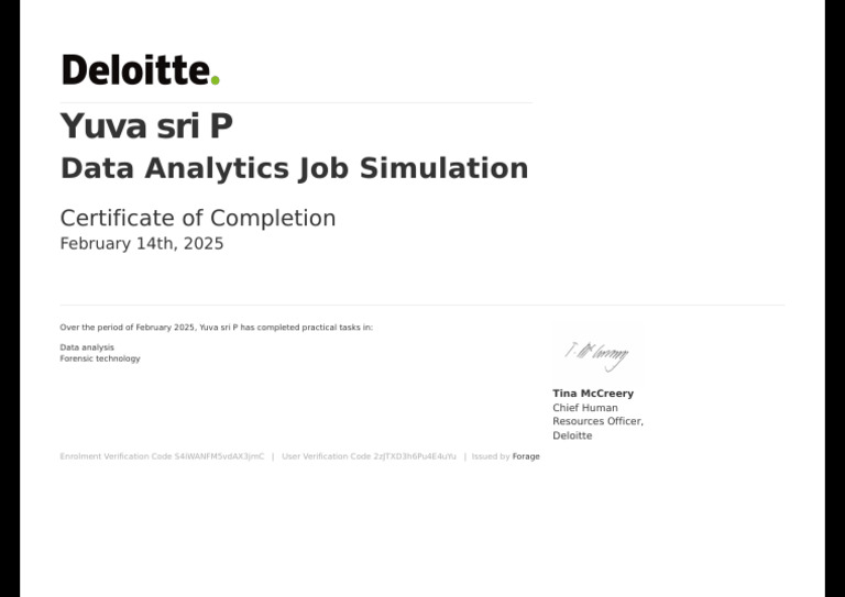 Forage Certificate | PDF