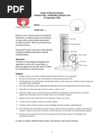 2025 Physical Sciences Grade 11 Experiment 2 (Boyles Law) | PDF | Gases ...