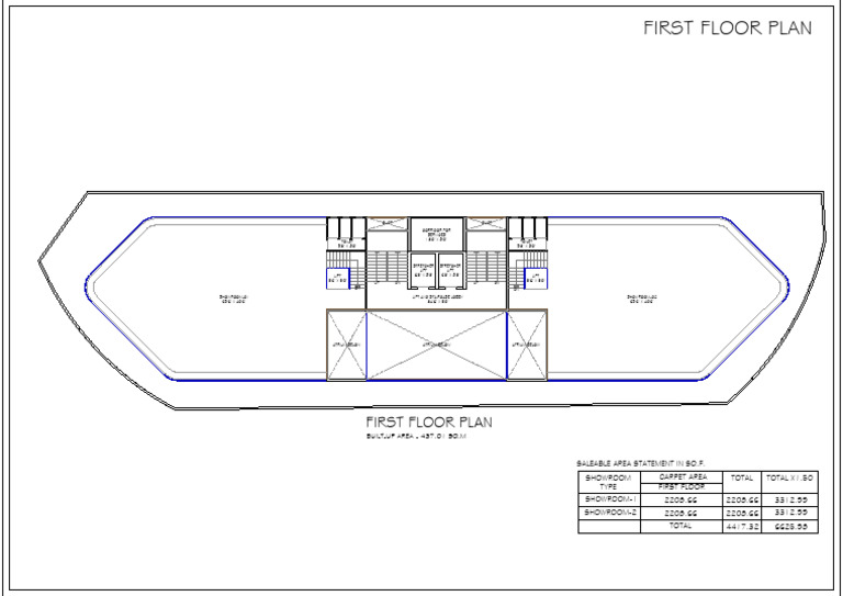 First Floor Plan with Showroom Details | PDF