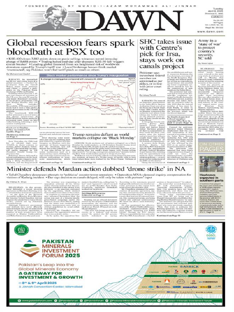 DAWN 8th April 2025 CSS Target Institute 0316-4846984 | PDF