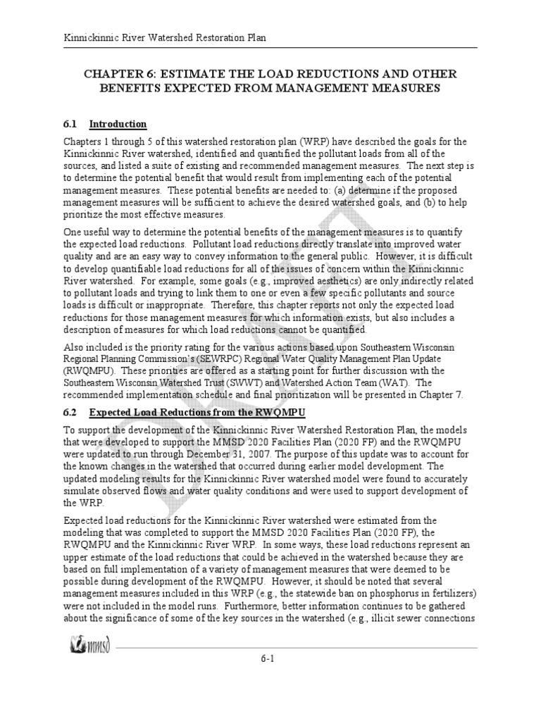 Chapter 6: Estimate The Load Reductions and Other Benefits Expected ...
