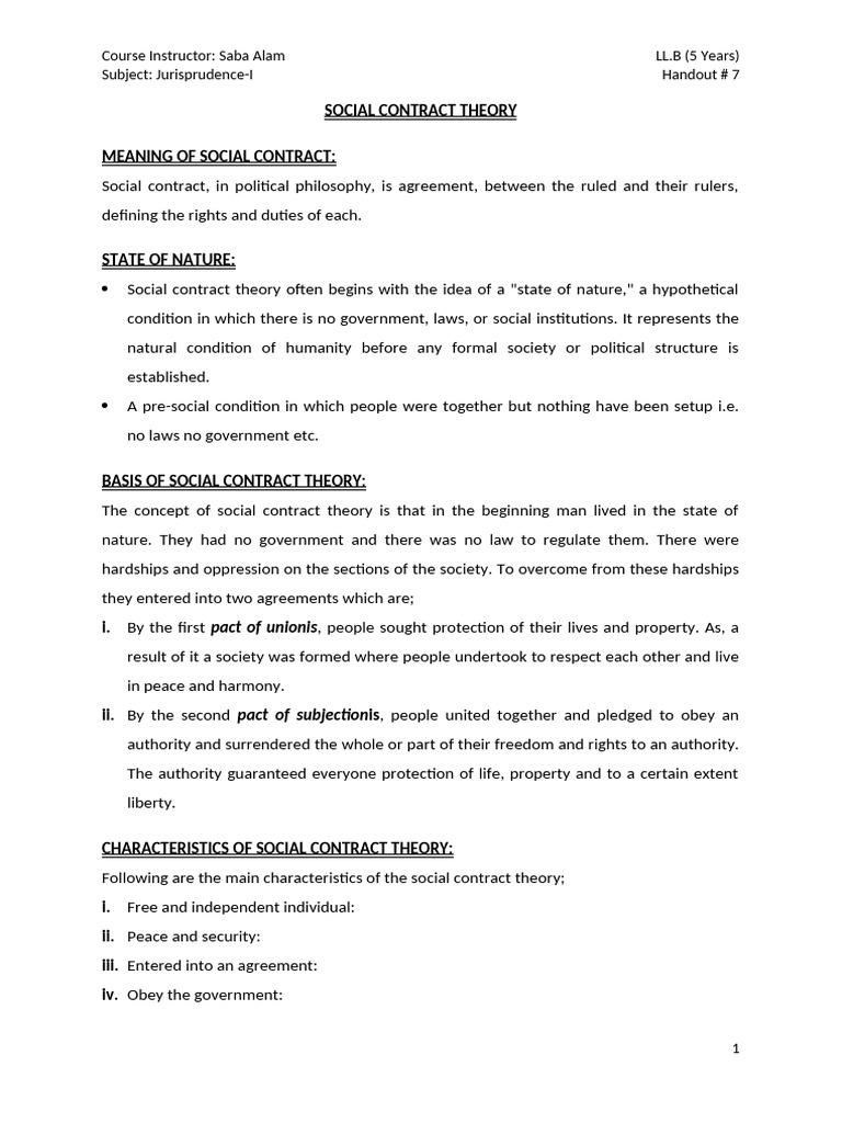Social Contract Theory | PDF | Social Contract | John Locke