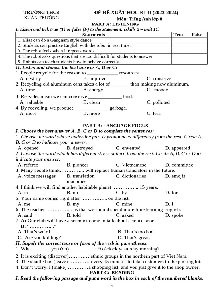 15.-DE-DE-XUAT-MON-TIENG-ANH-8-HKII | PDF | Solar System | Astronomy