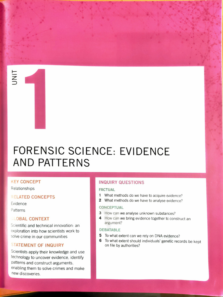 Science: MYP Grade 7: Chapter 1 | PDF | Fingerprint | Forensic Science