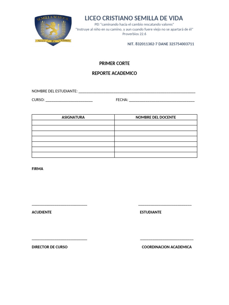 Formato de Reporte Academico 1 | PDF