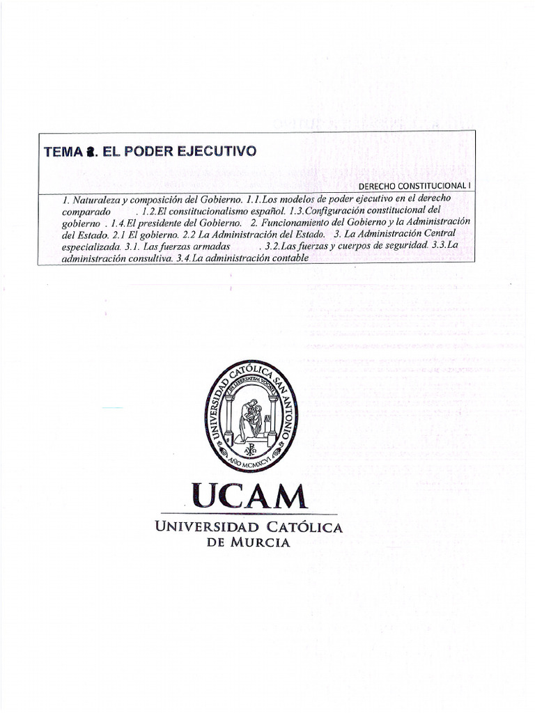 Tema 3: El poder ejecutivo | PDF