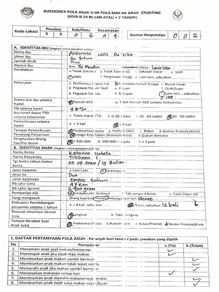 Kuesioner Pola Asuh LLB - 2 | PDF