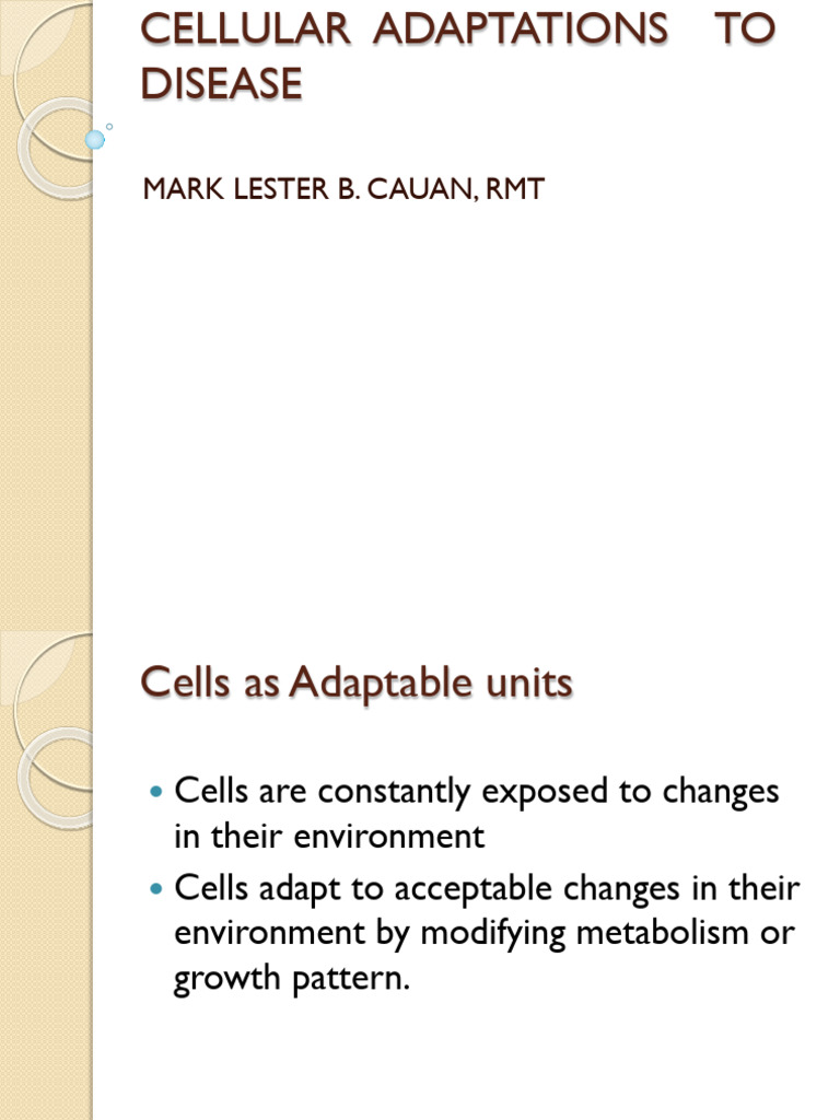 Cellular Adaptations To Disease | PDF | Neoplasms | Metastasis