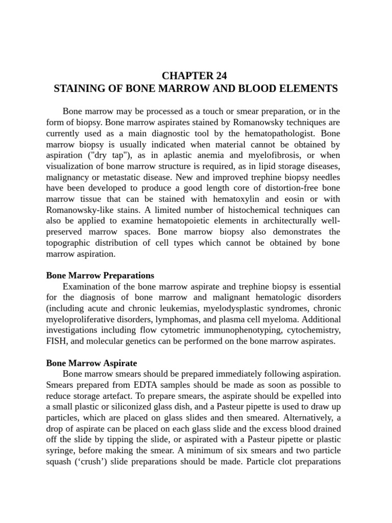 Staining of Bone Marrow and Blood Elements Gregorios | PDF | Staining ...
