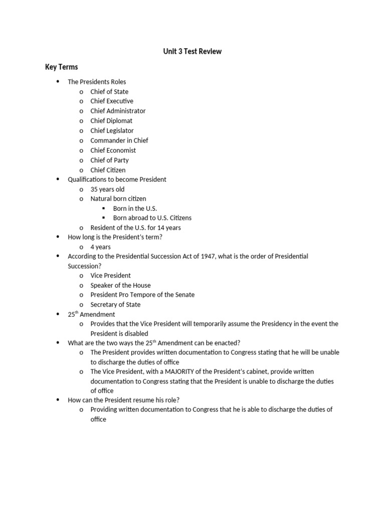 AP Gov: Presidential Roles Overview | PDF | Presidents Of The United ...