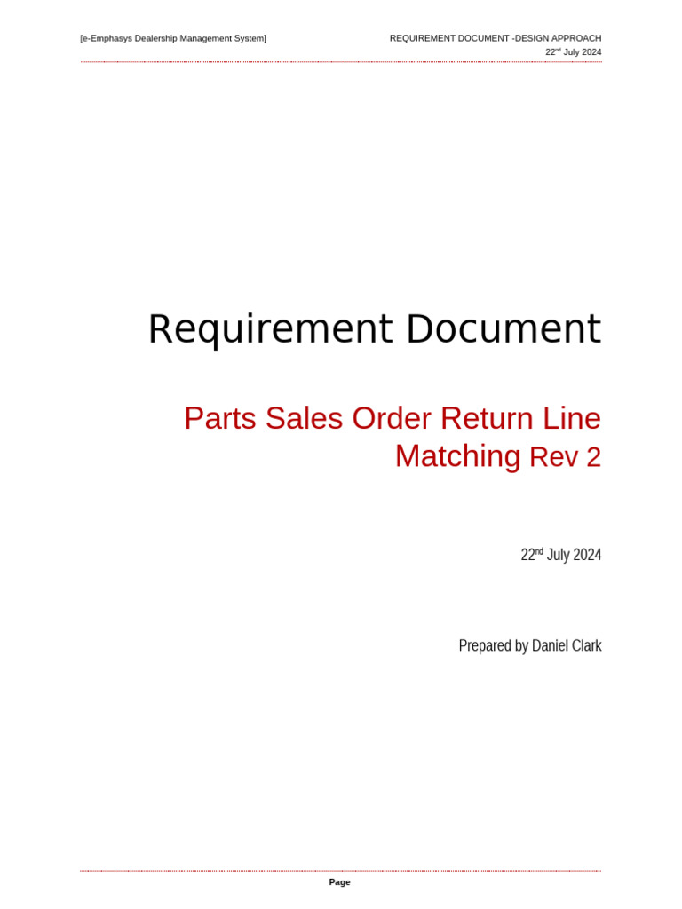 BRD - Berry - Part Sales Order Return Lines Rev 2 (2) | PDF | Computing