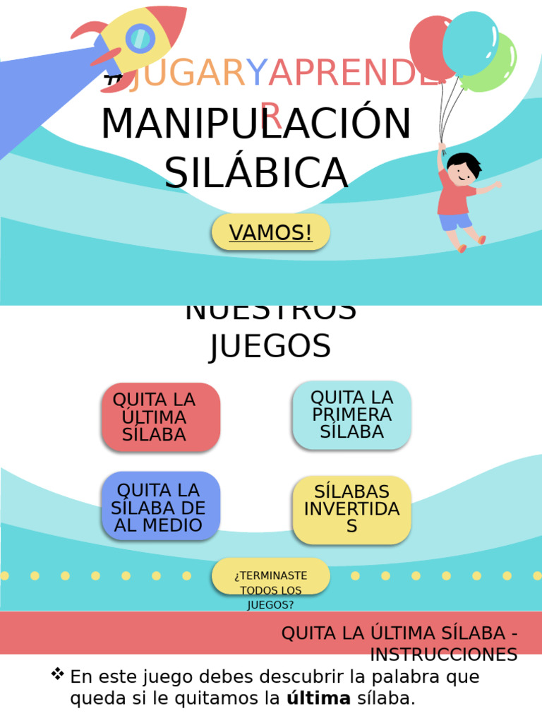 Juegos de Manipulación Silábica | PDF