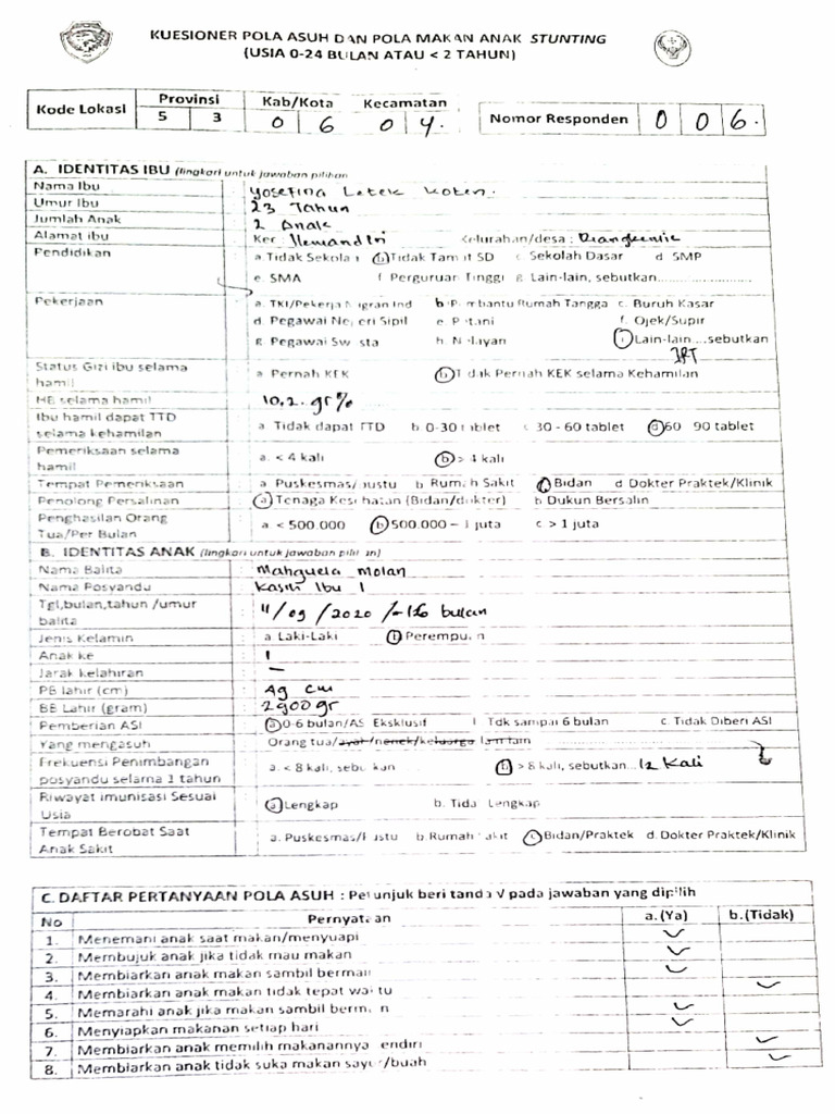 Kuesioner Pola Asuh RKM - 6 | PDF