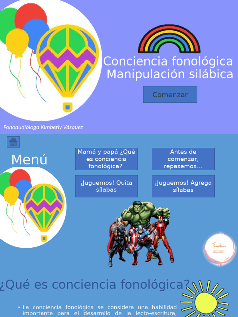 Conciencia fonológica-Manipulación silábica | PDF | Sílaba
