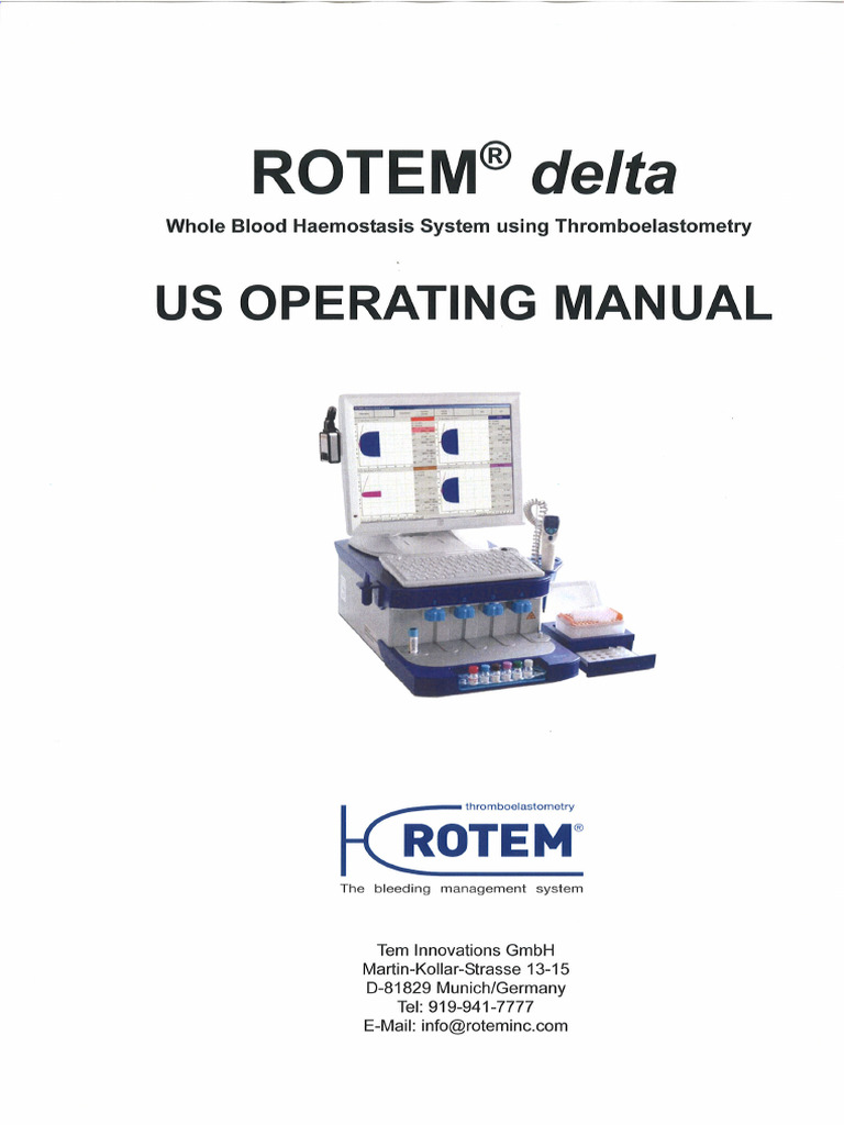 ROTEM Delta US Operating Manual Part 12 | PDF