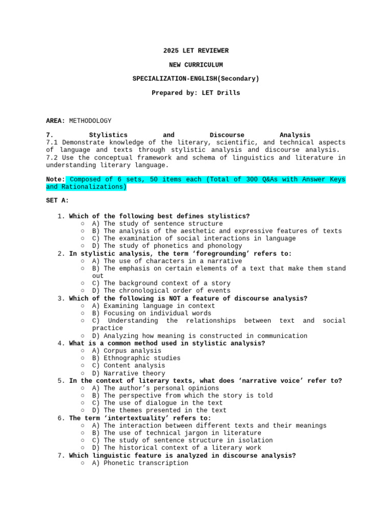 Stylistics and Discourse Analysis Guide | PDF | Semantics | Narrative