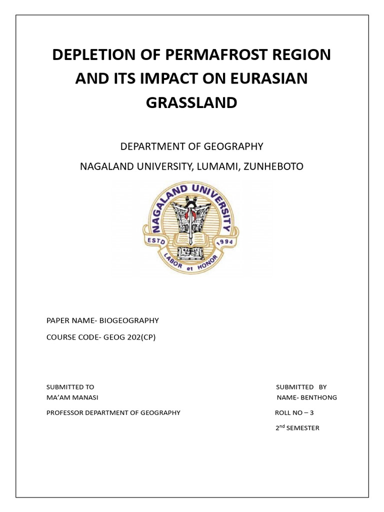 Depletion of Permafrost Region and Its Impact On Eurasian Grassland | PDF | Climate Change ...