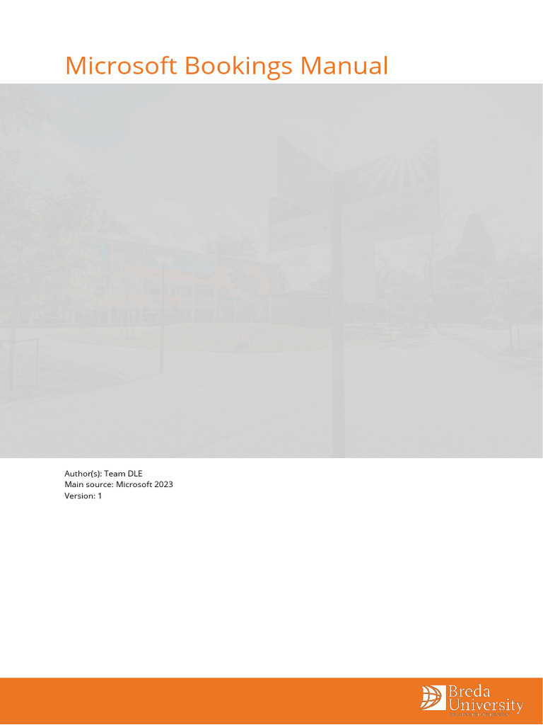 Microsoft Bookings Manual | PDF | Software | Computing