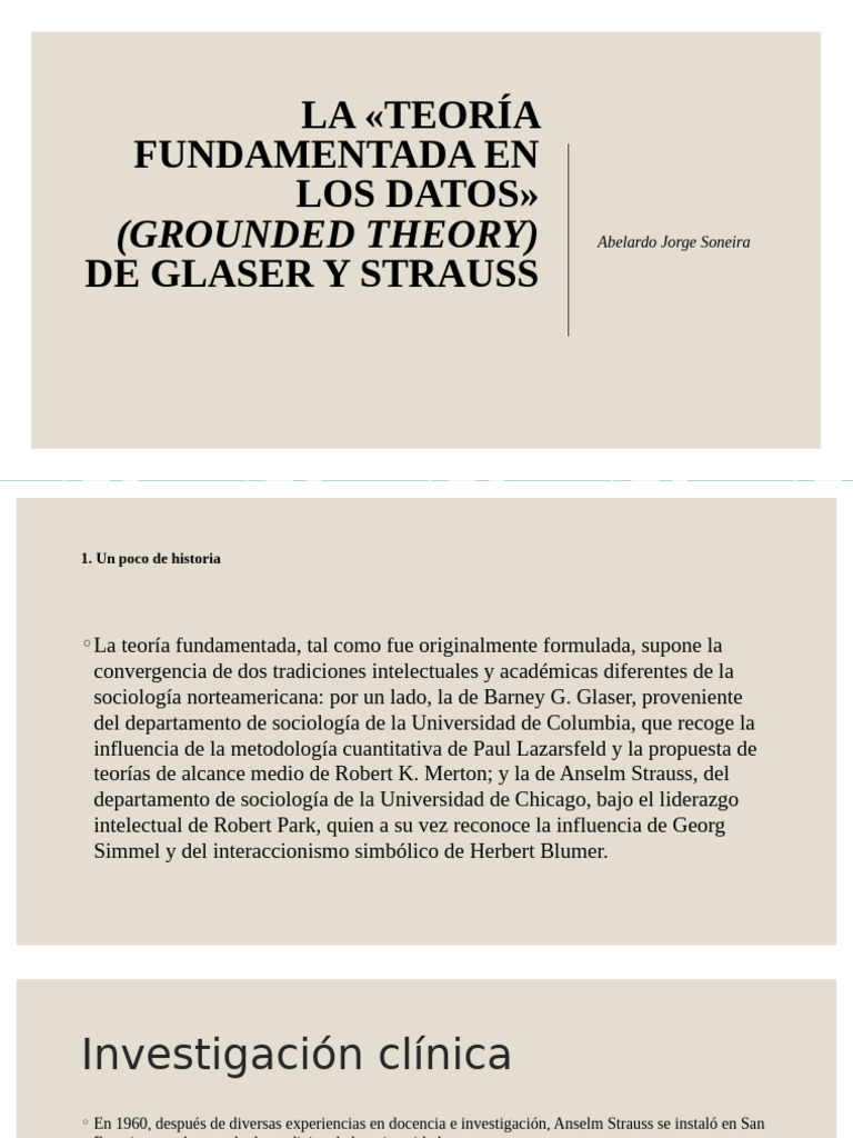 Teoría Fundamentada de Glaser y Strauss | PDF | Teoría | Carisma