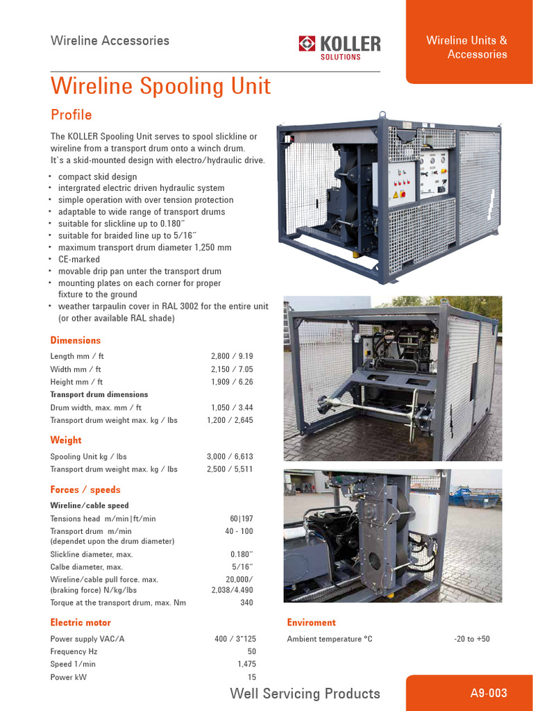 A9-003-Wireline-Spooling-Unit | PDF
