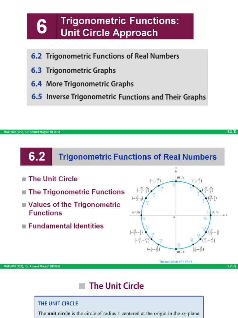 6.2 Trigonometric Functions of Real Numbers 2 | PDF | Mathematical Analysis | Special Functions