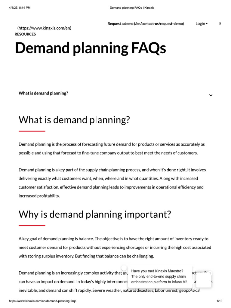 Demand Planning | PDF