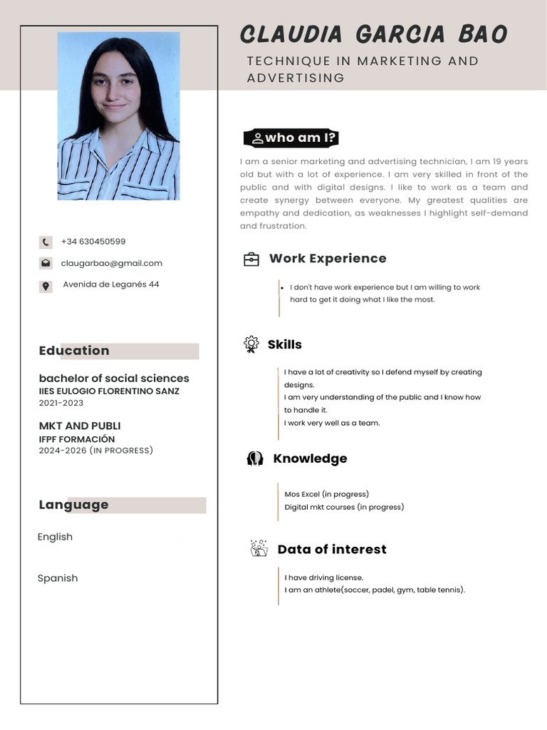 Simple Professional CV Resume | PDF