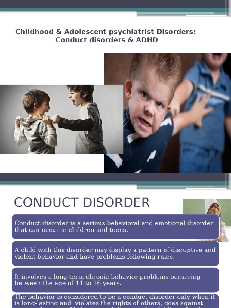 Conduct Disorders & ADHD | PDF | Attention Deficit Hyperactivity ...